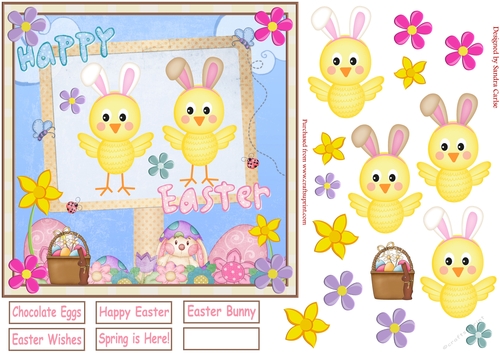 Easter Chicks Topper 1 - CUP865695_719 | Craftsuprint