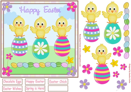 Easter Chick Decoupage Topper 1 - CUP867576_719 | Craftsuprint