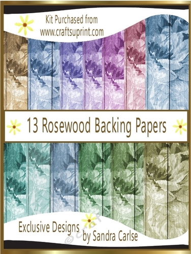 Rosewood 13 x A4 Backing Papers kit - CUP884033_719 | Craftsuprint