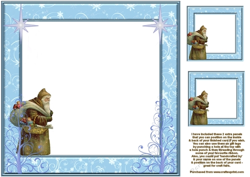 Vintage Christmas Santa Insert 1 - CUP893071_719 | Craftsuprint
