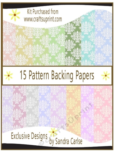 Vintage Pattern 15 x Backing Papers - CUP897192_719 | Craftsuprint