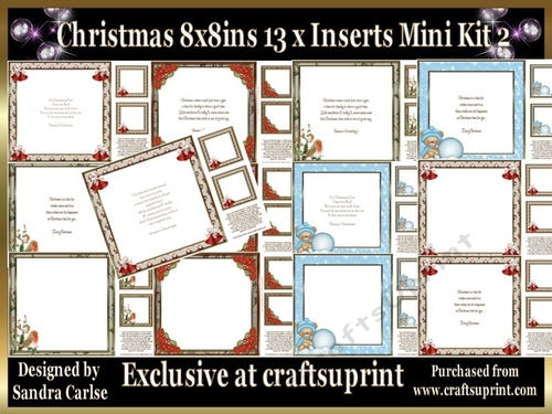 Christmas 8x8ins Insert Kit 2 - CUP899634_719 | Craftsuprint