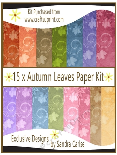Autumn Leaves Pattern 15 x Backing Papers Kit - CUP912524_719 ...