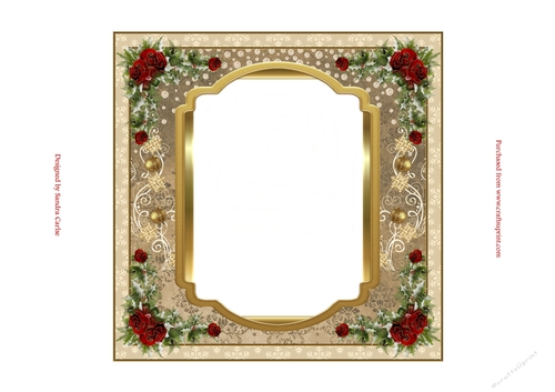 Gold Christmas Blank Insert - CUP920652_719 | Craftsuprint