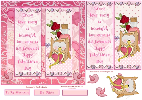 Happy Valentines Day Decoupage/Pyramid Topper 5 - CUP940352_719 ...