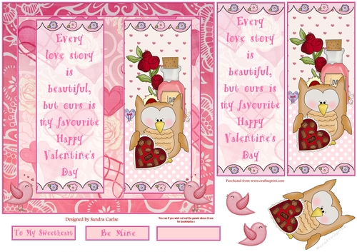 Happy Valentines Day Decoupage/Pyramid Topper 8 - CUP940355_719 ...