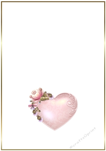 Pink Floral Heart Insert - CUP953430_719 | Craftsuprint