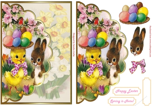 Happy Easter Decoupage Topper 1 - CUP956147_719 | Craftsuprint