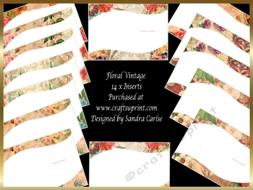 Floral Vintage Insert Kit - CUP961175_719 | Craftsuprint