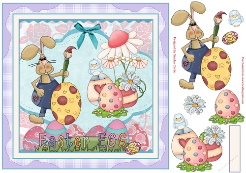 Easter Bunny Decoupage Topper 2 - CUP962550_719 | Craftsuprint