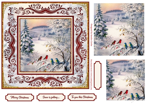 Christmas Snow is Falling Topper - CUP977844_719 | Craftsuprint