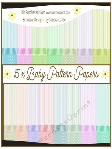 Baby Backing Papers x 15 Kit - CUP981585_719 | Craftsuprint