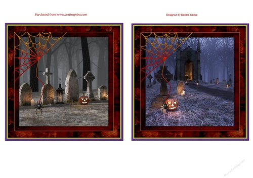 Spooky Halloween/Birthday Inserts x 2 - CUP997175_719 | Craftsuprint