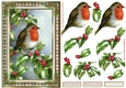 Christmas Robin Red framed Pyramid Topper - CUP925239_719 | Craftsuprint