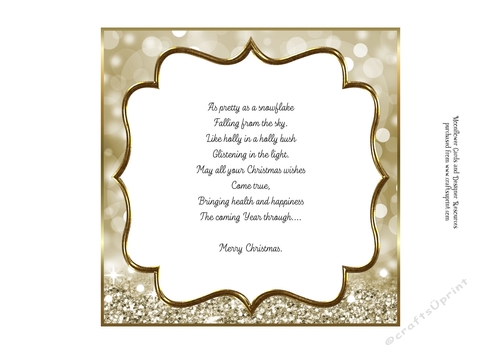 Christmas Insert With Verse - CUP1012612_77133 | Craftsuprint