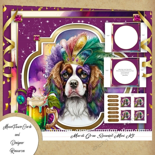 Mardi Gras Spaniel Mini Kit - CUP1210257_77133 | Craftsuprint
