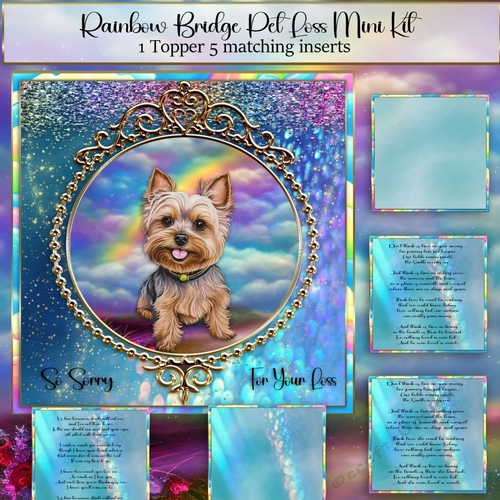 Rainbow Bridge Pet Loss Yorkie 2 - CUP1216539_77133 | Craftsuprint
