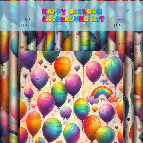 Happy Balloon Background Kit - CUP1254521_77133 | Craftsuprint