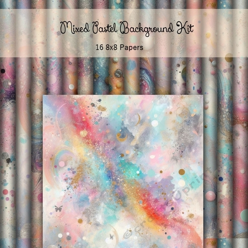Pastel Splatter Background Kit - CUP1254523_77133 | Craftsuprint