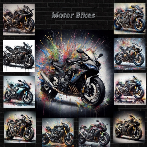 Motorcycle Splash Background Kit - CUP1254545_77133 | Craftsuprint