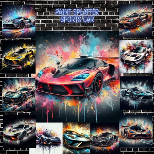 Sports Car Paint Splash Background Kit - CUP1254550_77133 | Craftsuprint