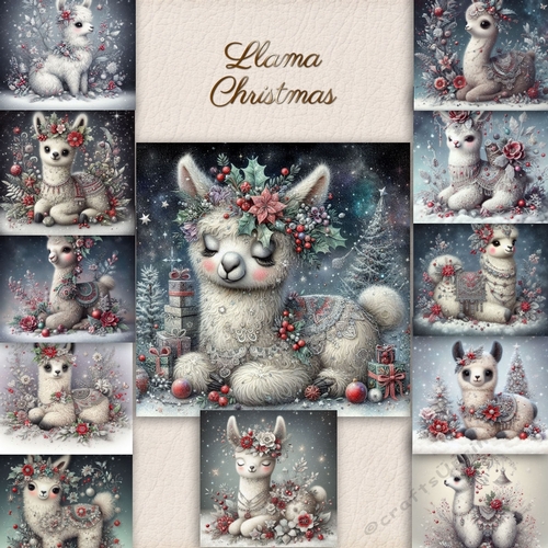 Christmas Llama - CUP1254797_77133 | Craftsuprint