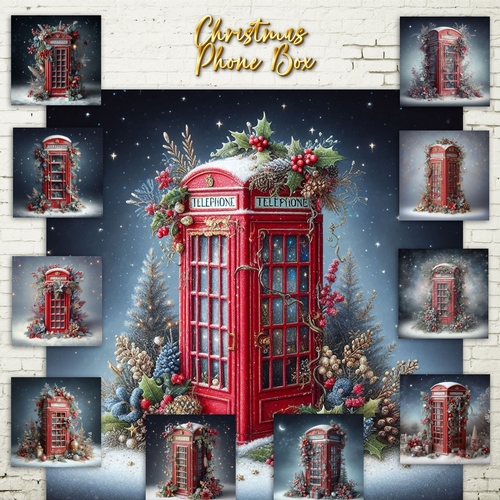 Christmas Phone Box - CUP1255335_77133 | Craftsuprint