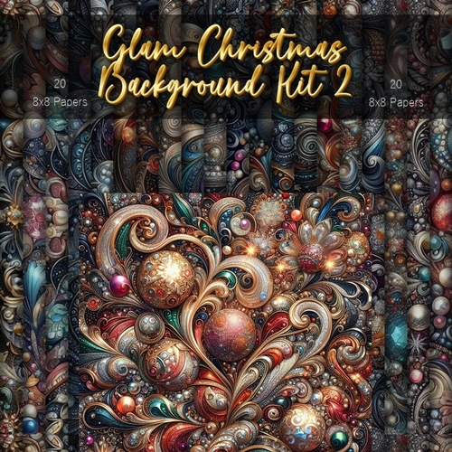 Glam Christmas Background Kit 2 - CUP1257499_77133 | Craftsuprint