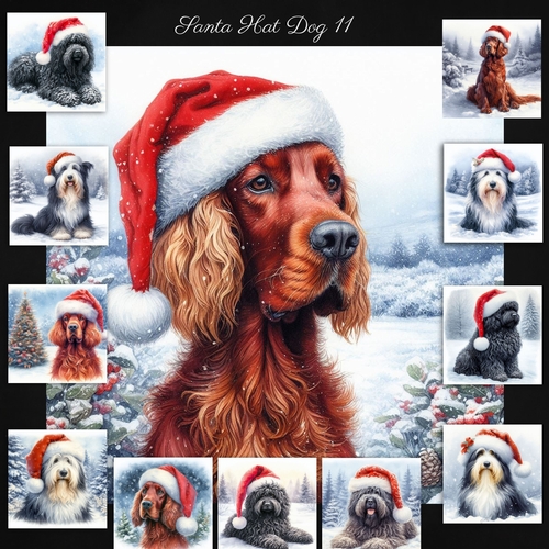 Santa Hat Dogs 11 - CUP1260018_77133 | Craftsuprint