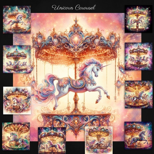 Unicorn Carousel - CUP1260209_77133 | Craftsuprint