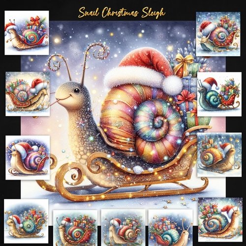 Snail Christmas Sleigh - CUP1260699_77133 | Craftsuprint