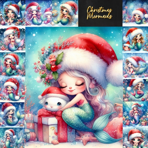 Christmas Mermaids - CUP1261492_77133 | Craftsuprint