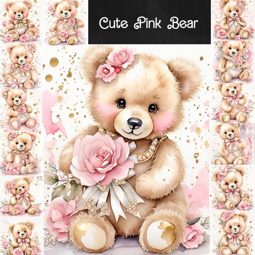 Cute Pink Bear - CUP1263464_77133 | Craftsuprint
