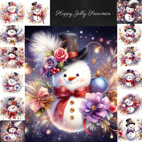 Happy jolly Snowmen - CUP1265981_77133 | Craftsuprint