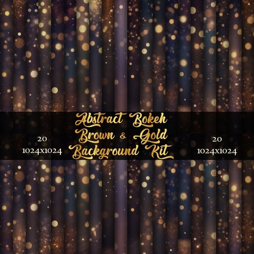 Abstract Bokeh Brown & Gold Background Kit - CUP1266043_77133 ...
