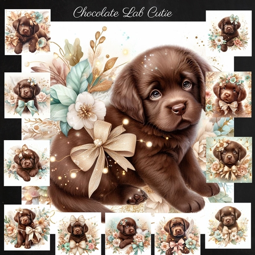Chocolate Lab Cutie - CUP1266166_77133 | Craftsuprint