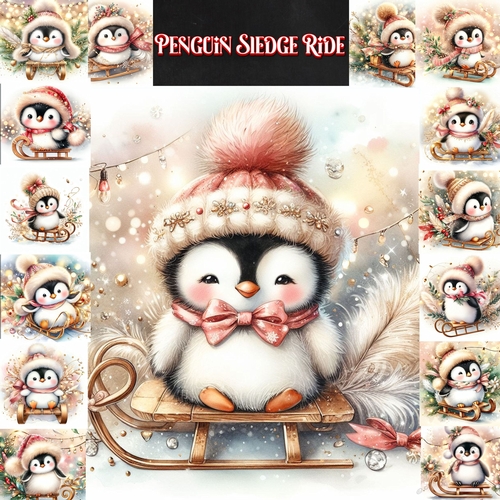 Penguin Sledge Ride - CUP1266172_77133 | Craftsuprint