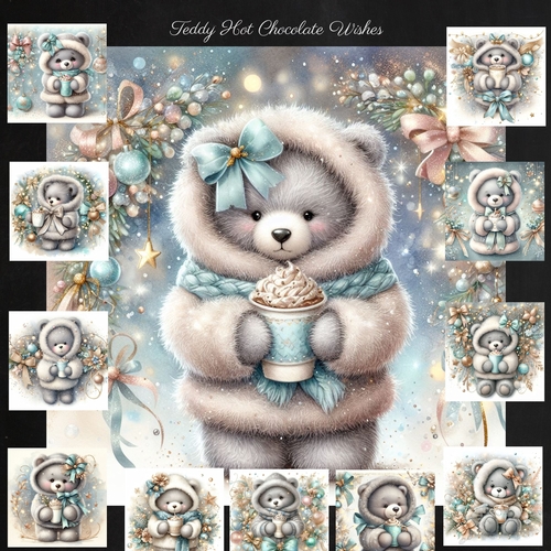 Teddy Hot Chocolate Wishes - CUP1266539_77133 | Craftsuprint
