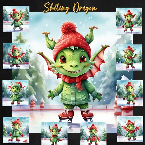 Skating Dragon - CUP1267020_77133 | Craftsuprint
