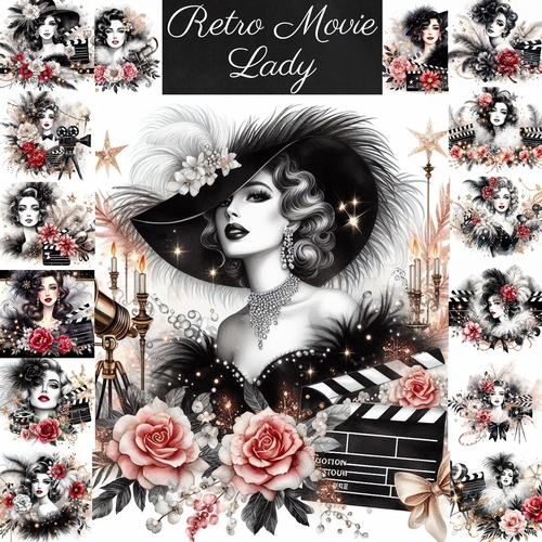 Retro Movie Lady 1 - CUP1268068_77133 | Craftsuprint