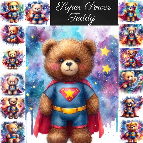 Super Power Teddy - CUP1268072_77133 | Craftsuprint