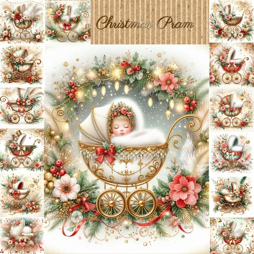 Christmas Pram - CUP1269789_77133 | Craftsuprint