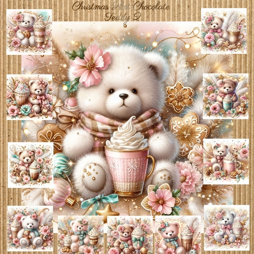 Christmas Hot Chocolate Teddy 2 - CUP1269800_77133 | Craftsuprint