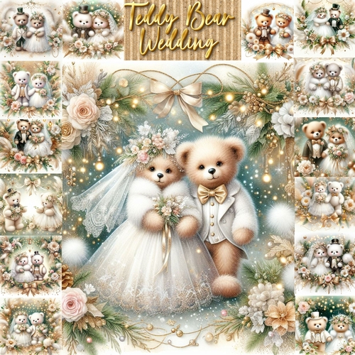 Teddy Bear Wedding - CUP1270500_77133 | Craftsuprint