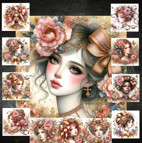 Beautiful Floral Lady 2 - CUP1274878_77133 | Craftsuprint