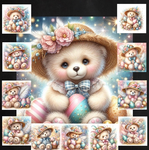 Easter Teddy 1 - CUP1276596_77133 | Craftsuprint