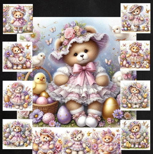 Easter Teddy 1 - CUP1276916_77133 | Craftsuprint