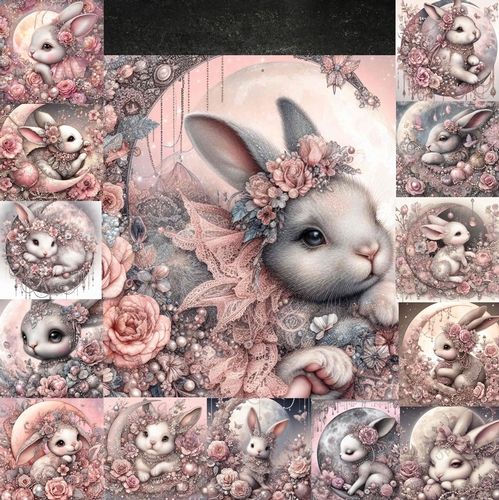 Whimsical Rabbits - CUP1278315_77133 | Craftsuprint