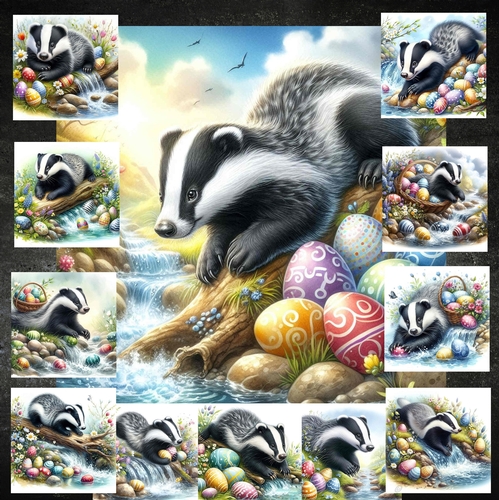 Easter Stream Badger - CUP1286076_77133 | Craftsuprint