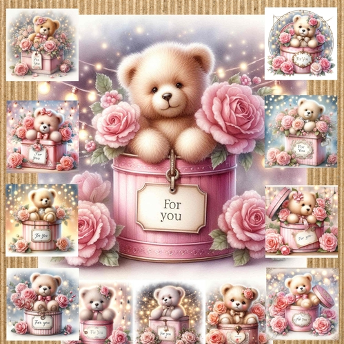 Just For You Teddy Tub 2 - CUP1286334_77133 | Craftsuprint